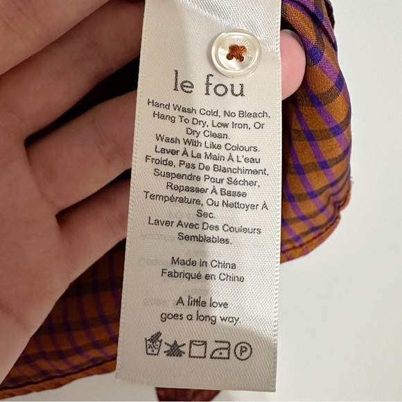 Aritizia | Tops | Nwt Aritzia Le Fou Wilfred Raphaelle Check Blouse | Poshmark